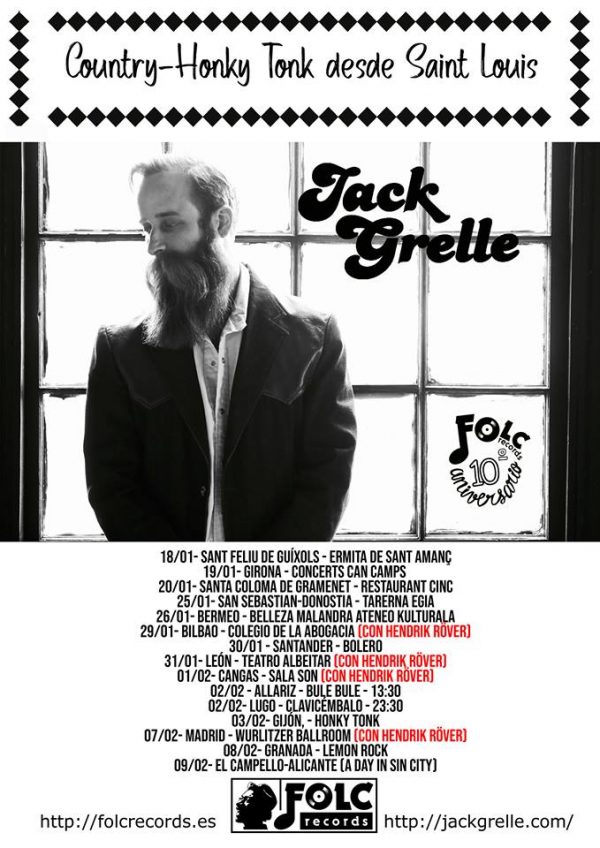 Folc Records | Gira de JACK GRELLE (Country & Honky-Tonk desde Saint Louis)